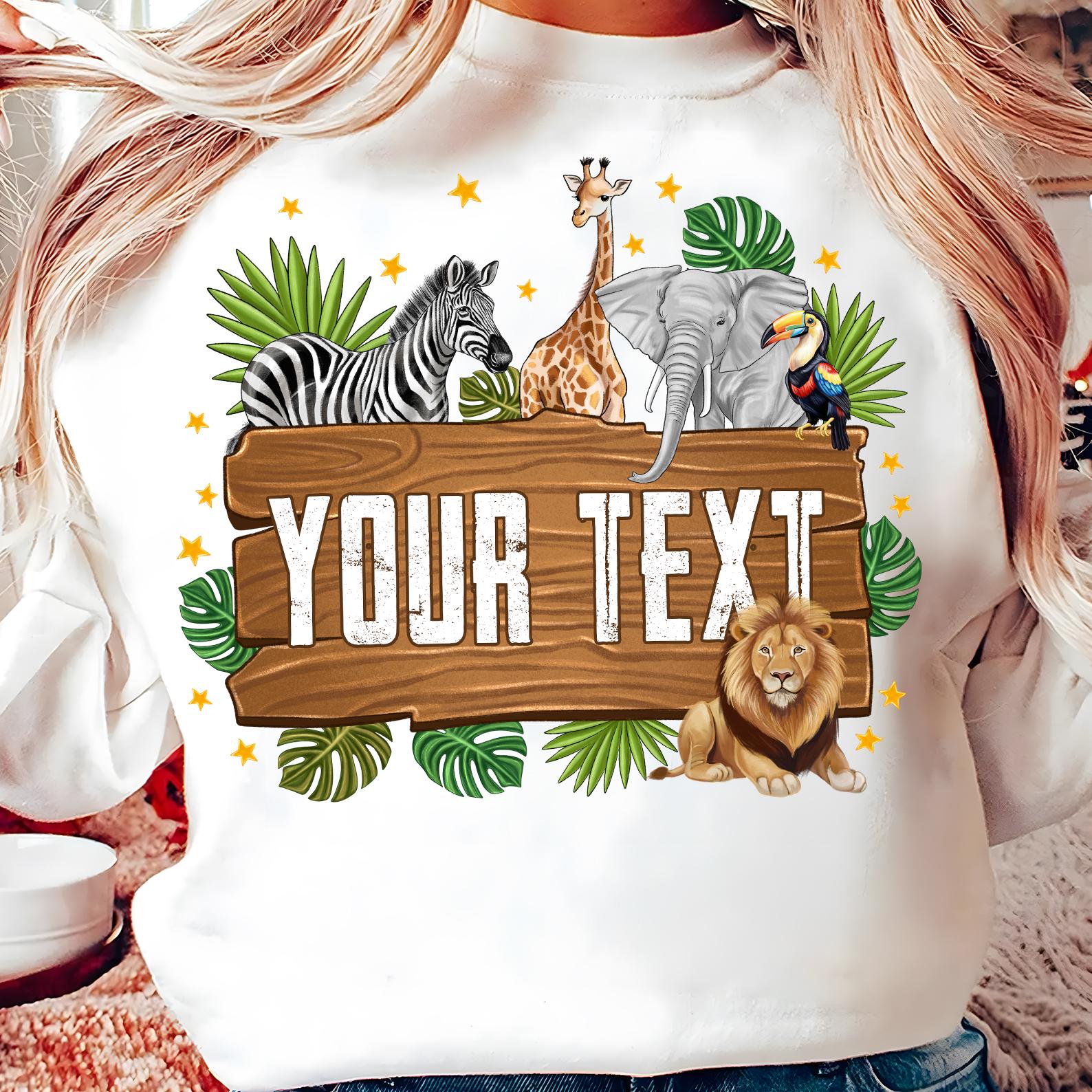 Personalized Zoo Animal Png,safari Birthday Sublimation,custom Jungle ...