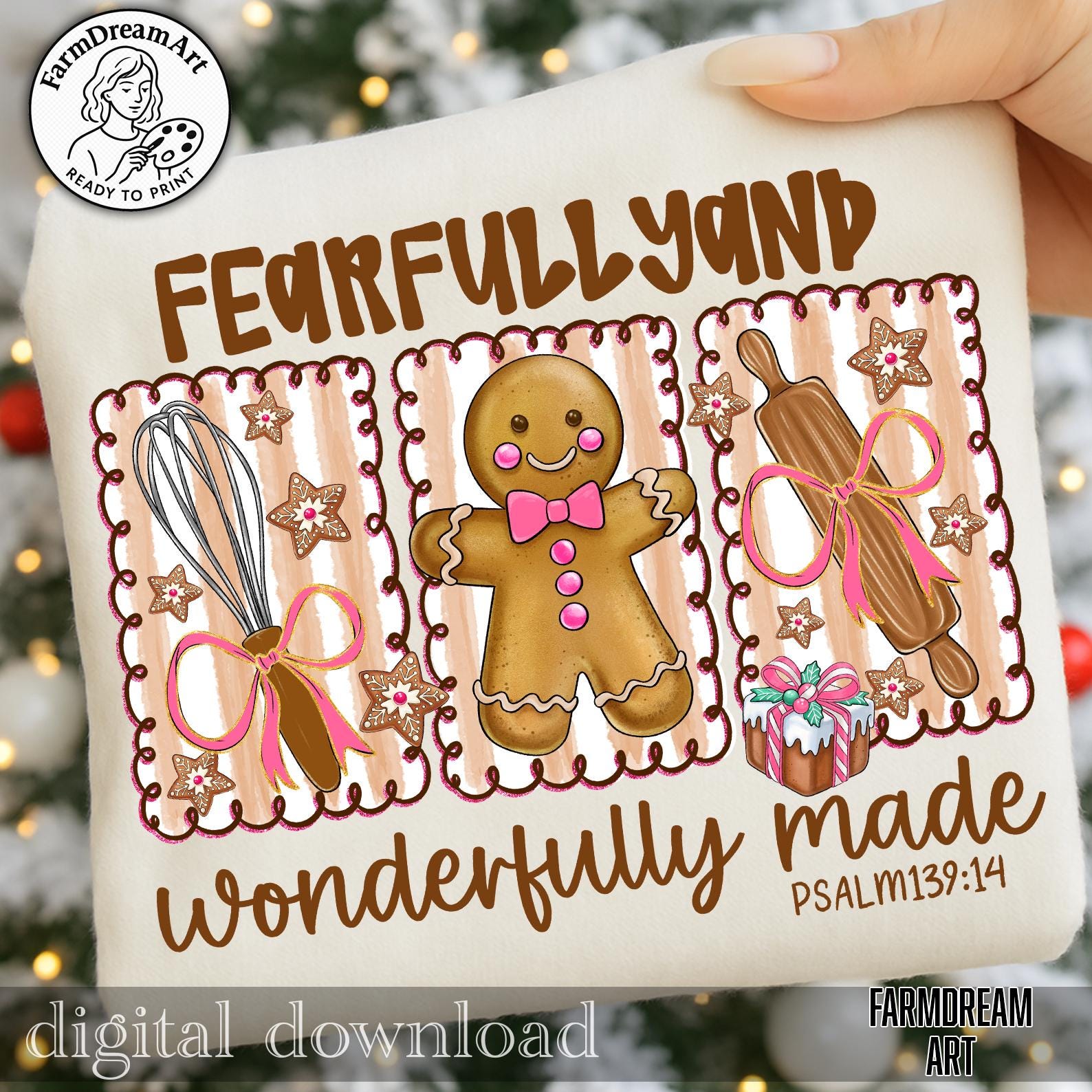 Fearfully and Wonderfully Made Png,christian Gingerbread Png,faith ...
