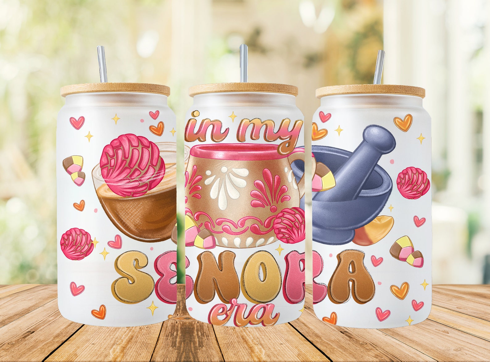 In My Señora Era PNG, 16oz Glass Cup Wrap Png,sublimation Design, 16oz ...