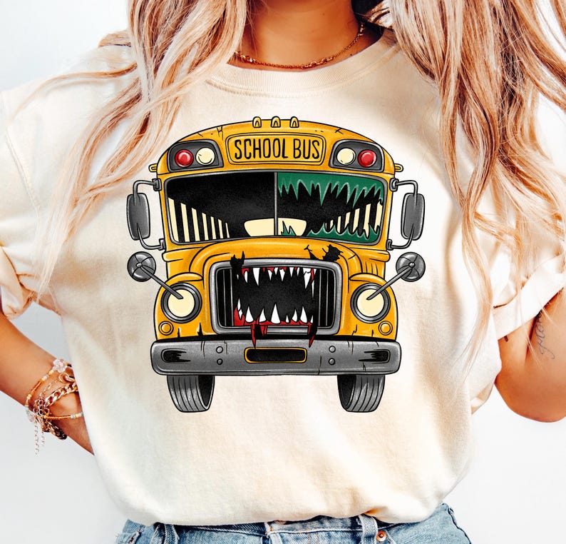 Halloween School Bus Png,scary School Bus Design,monster Bus ...