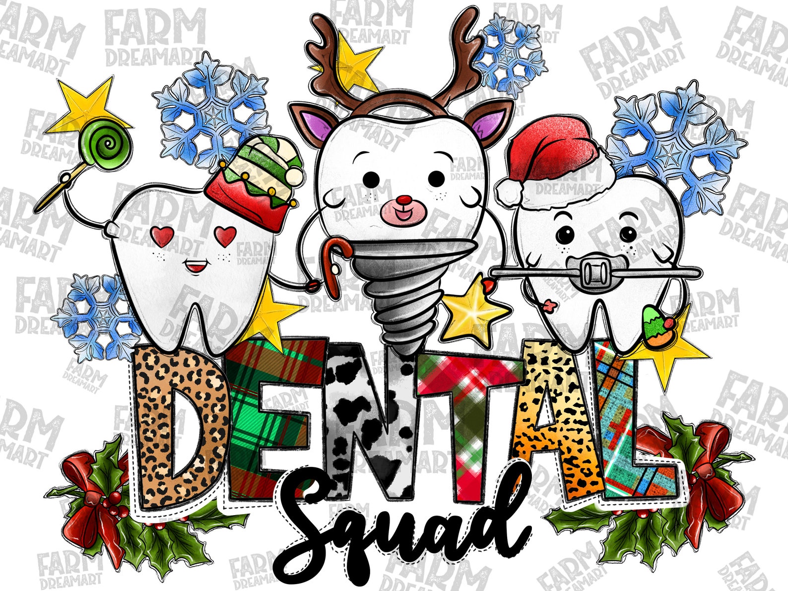 Dental Squad Christmas PNG, Santa, Tooth, Dental Squad, Funny Christmas ...