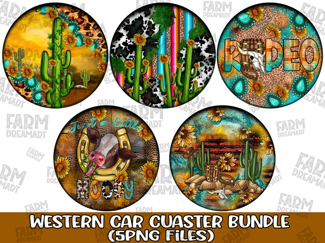 Western Car Coaster Bundle Png Western Car Coaster Png - Etsy