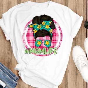 Mom Life PNG Image, Star Messy Bun Momlife Design, Sublimation Designs ...