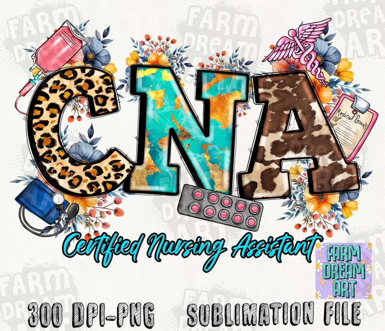 CNA Certified Nursing Assistant Png Sublimation Design Download, Nurse ...