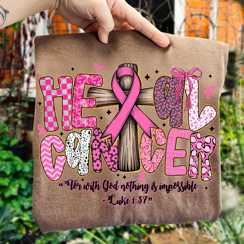 Heal Cancer Sublimation,breast Cancer Awareness Png,christian Cancer ...