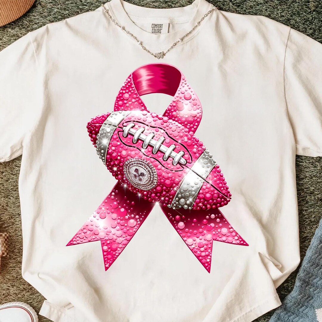 Pink Out Png,breast Cancer Awareness Png,pink Football Sublimation ...