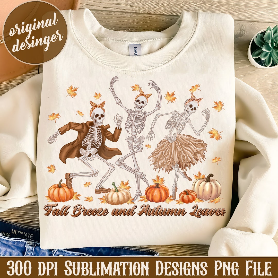 Fall Png,fall Breeze and Autumn Leaves,skeleton Png,png,fall Design ...