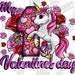 My First Valentine's Day Unicorn Png Sublimation Design, Valentine's ...