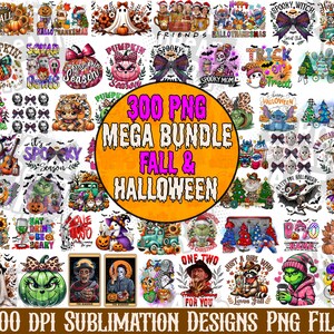 Halloween Png Bundle, Fall Png Bundle, Retro Halloween Png, Retro Fall ...