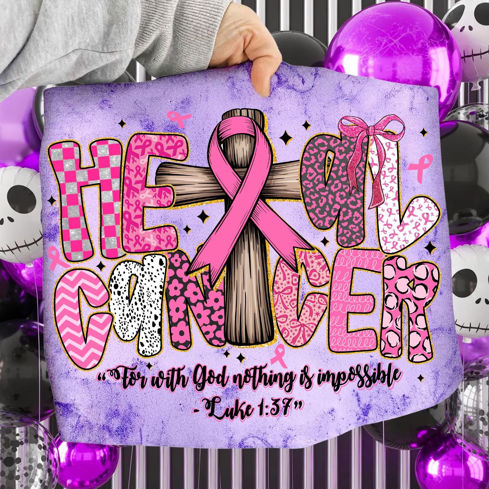 Heal Cancer Sublimation,breast Cancer Awareness Png,christian Cancer ...