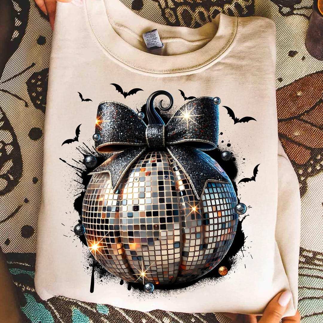 Disco Pumpkin Png,fall Glam Sublimation Png,halloween Pumpkin Png ...