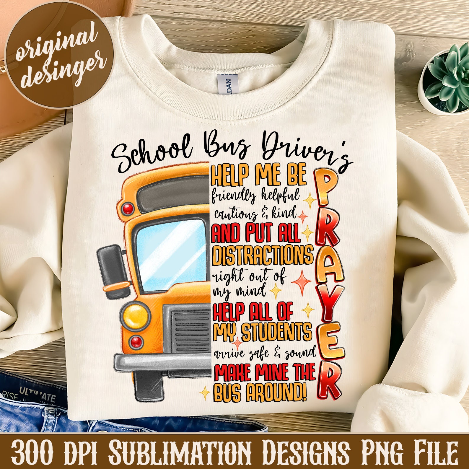School Bus Driver PNG File, Sublimation Designs, School Bus Driver ...