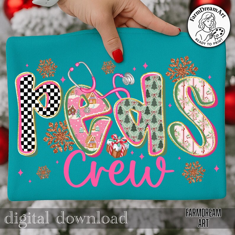 Peds Crew Png,pediatric Nurse Christmas,medical Christmas Design,nurse ...