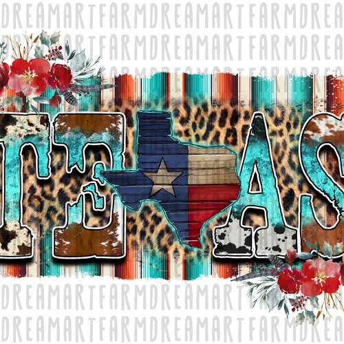 Texas PNG Texas Sublimation Design Download Serape Texas - Etsy