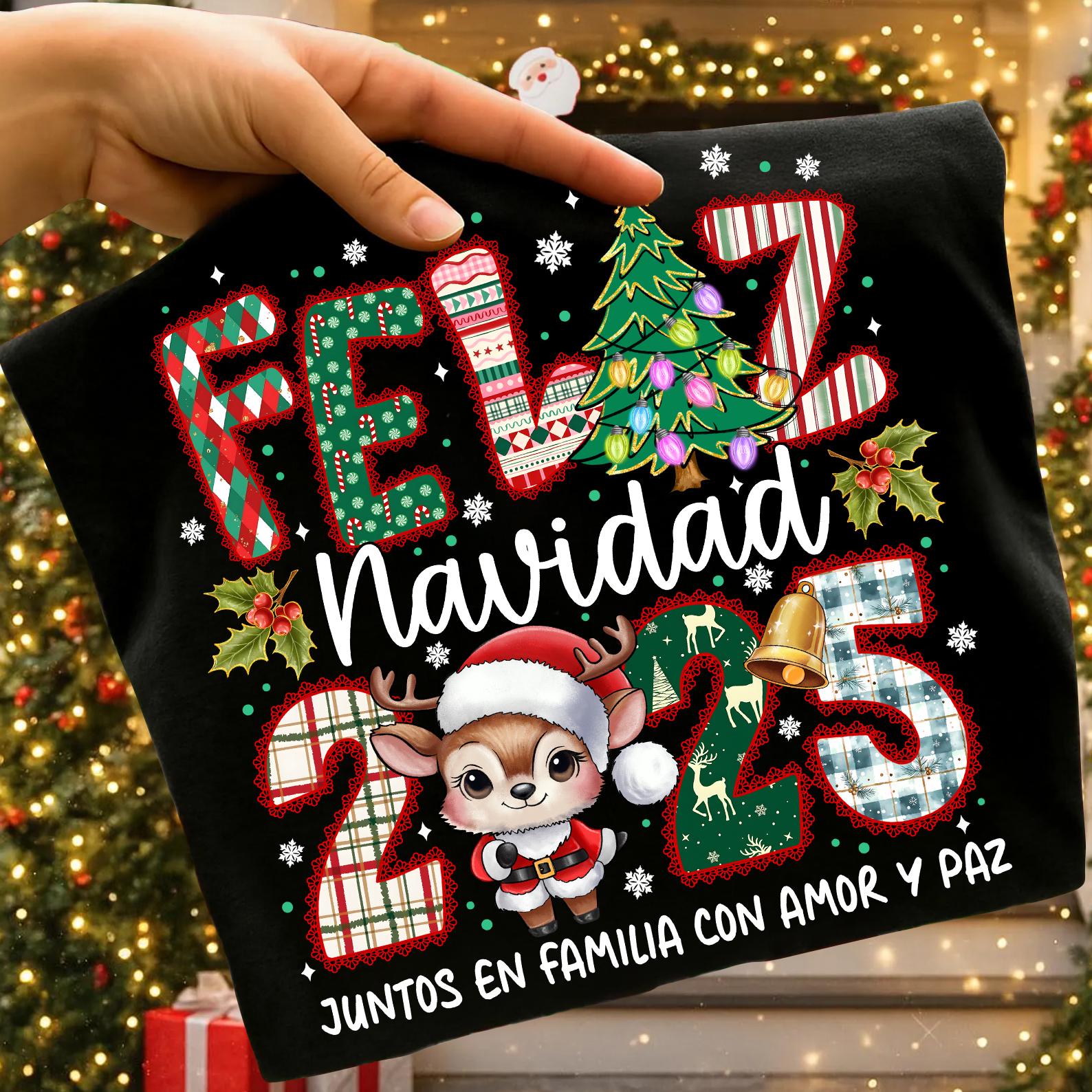 Feliz Navidad 2025 Png,christmas Spanish Png,holiday Sublimation Design ...