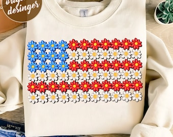 Daisy American Flag PNG File, 4th of July Png, Firework Png, Patriotic ...