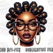Afro Woman With Bantu Knots Png Sublimation Design Download, Black ...