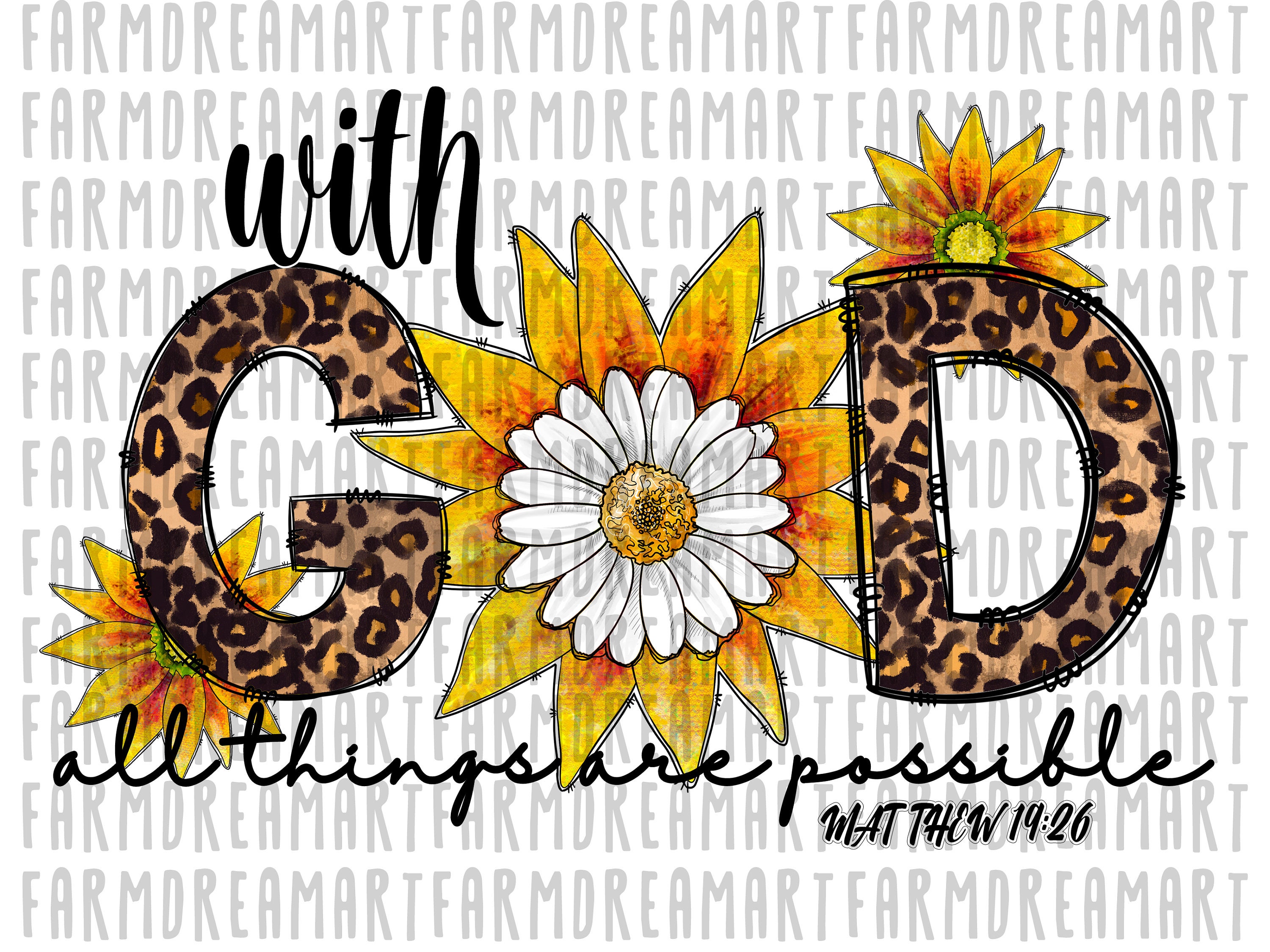 God Christian Png God Christian Sublimation Designs Daisy - Etsy