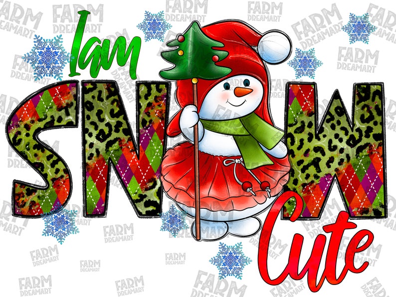 I Am Snow Cute Png Merry Christmas Png Snow Snowman Png - Etsy