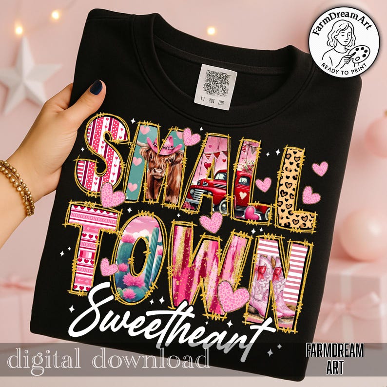 Small Town Sweetheart Png,country Valentine Design,western Valentine ...