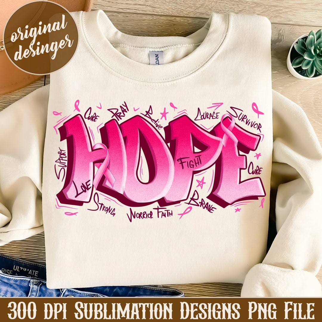 Hope Png Sublimation Design Download, Breast Cancer Png, Cancer ...