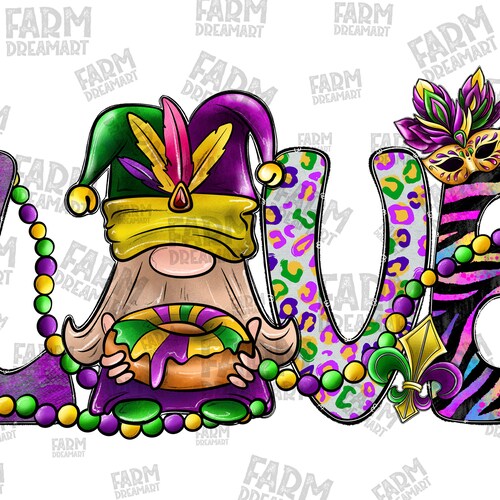 Mardi Gras Gnomies Truck Png Sublimation Design Download - Etsy