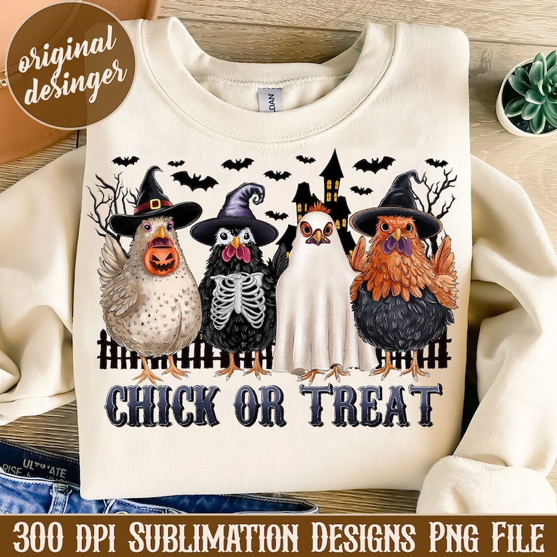 Chick or Treat Png, Spooky Chicken Png, Autumn Png Sublimation, Pumpkin ...