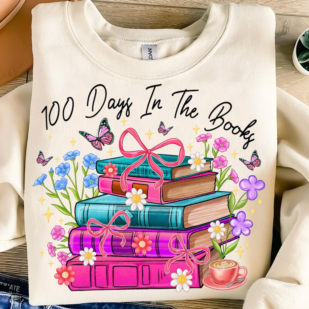 100 Days in the Books, in My 100 Days of School Era Png, 100 Days Books ...
