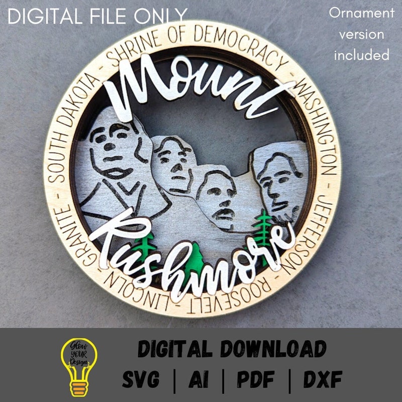 Mount Rushmore Svg - Etsy