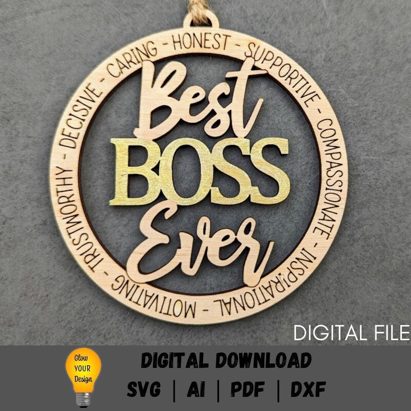 Boss Laser Cut Svg - Etsy UK