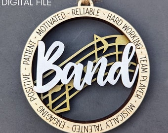Laser Cut Band Ornament - Etsy
