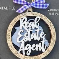 Realtor Ornament, Keychain, Earrings Laser Cut File (SVG/PDF) - Etsy