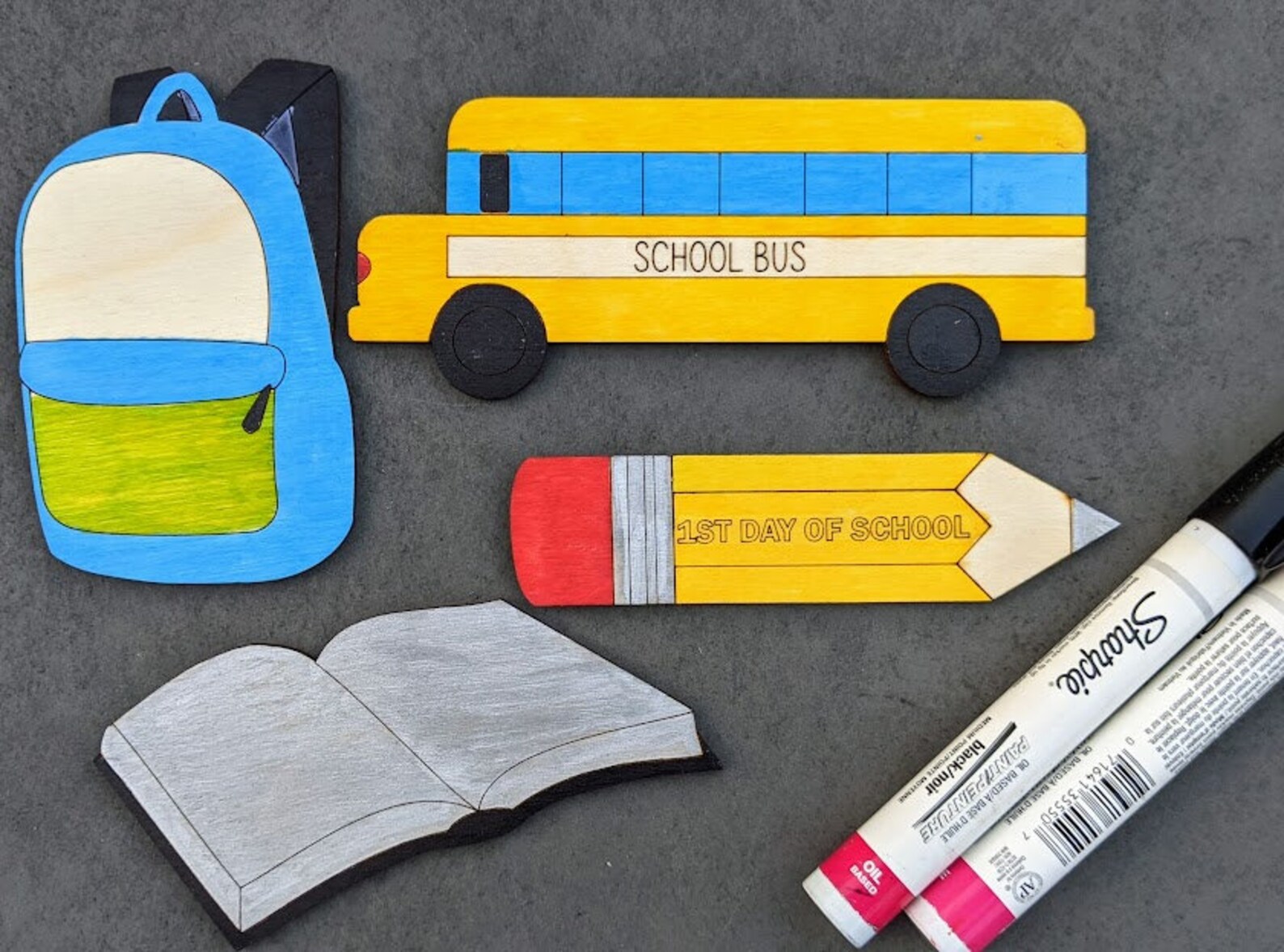 Back to School Paint Kit Svg Kids Craft Kit Digital Download | Etsy