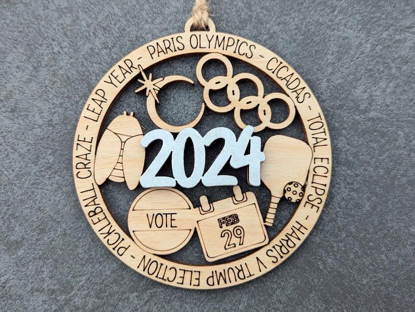 2024 Ornament Svg, 2024 Year in Review Themed Ornament DIGITAL FILE ...