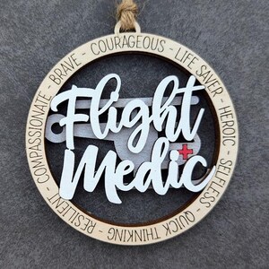 Flight Medic and Flight Nurse Svg, Ornament or Car Charm Svg, Gift for ...