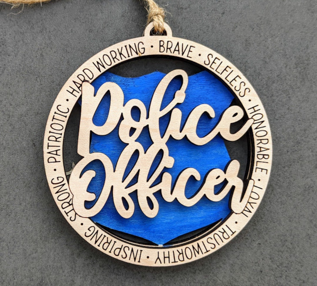 Police Officer Svg, Wall Hanging and Ornament File, Gift for Policeman ...
