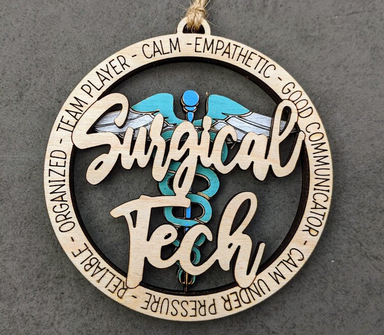 Surgical Tech Svg Ornament or Car Charm Gift for Surgical - Etsy
