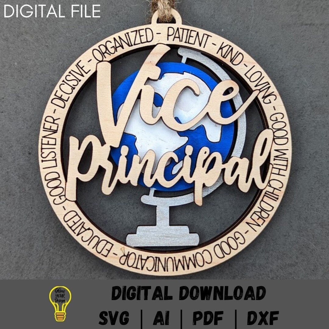 Vice Principal Svg, Gift for Assistant or Vice Principal, Car Charm or ...