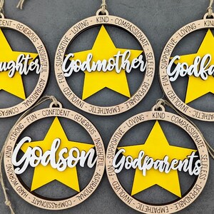 Godfamily Ornament Svg Bundle, Godfather, Godmother, Goddaughter ...