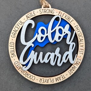 Color Guard Svg Ornament File, Gift for Color Guard, Flag Car Charm ...