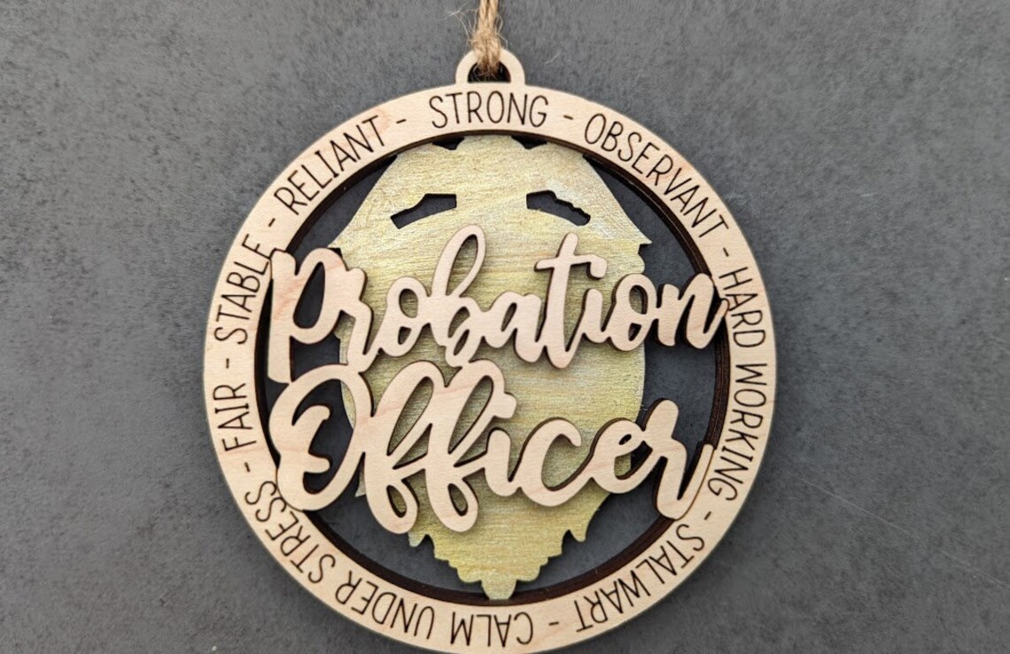 Probation Officer Svg Ornament or Car Charm Gift for - Etsy