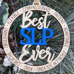 SLP Svg, Ornament or Car Charm SVG, Best Speech Language Pathologist ...