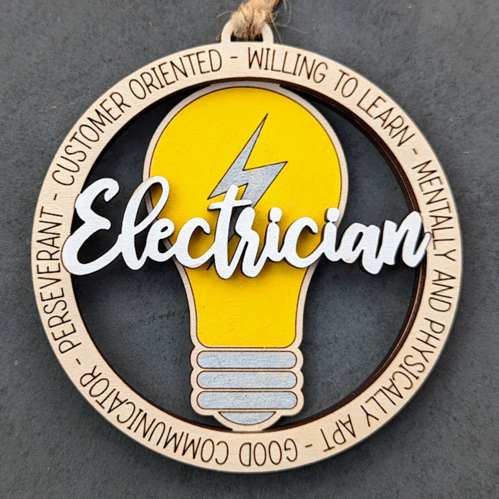 Electrician Svg Ornament File Gift for Electric Worker Car - Etsy