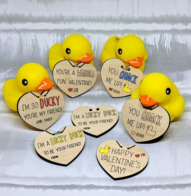 Classroom Valentine Svg Rubber Duck Tags Digital File Quick - Etsy