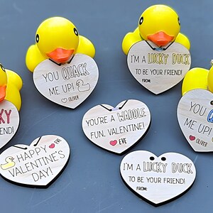 Classroom Valentine Svg, Rubber Duck Tags Digital File, Quick Easy ...