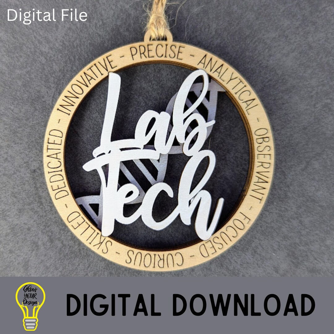 Lab Tech Svg, Chemist Scientist Ornament Svg File, Car Charm or ...