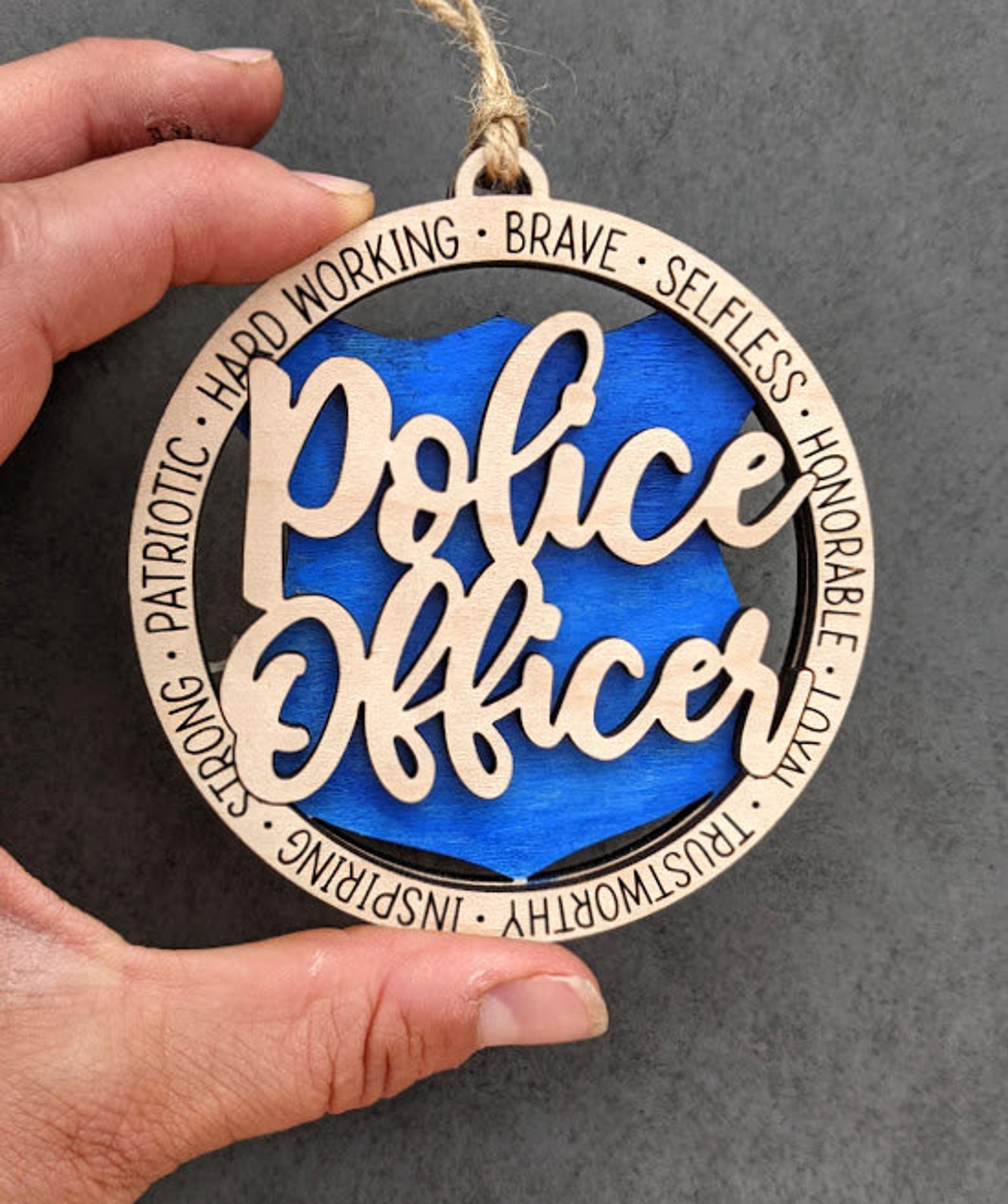 Police Officer Svg, Wall Hanging and Ornament File, Gift for Policeman ...