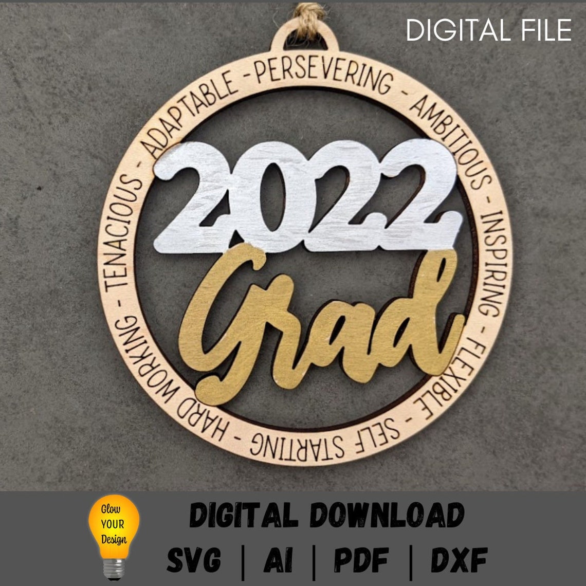 2022 Grad Svg Grad Ornament Digital File Graduation Car - Etsy