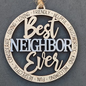 Neighbor Svg, Best Neighbour Ever Digital File, Ornament or Car Charm ...