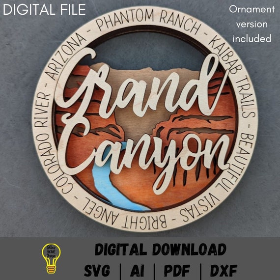 Grand Canyon Svg National Park Wall Hanging Digital File - Etsy